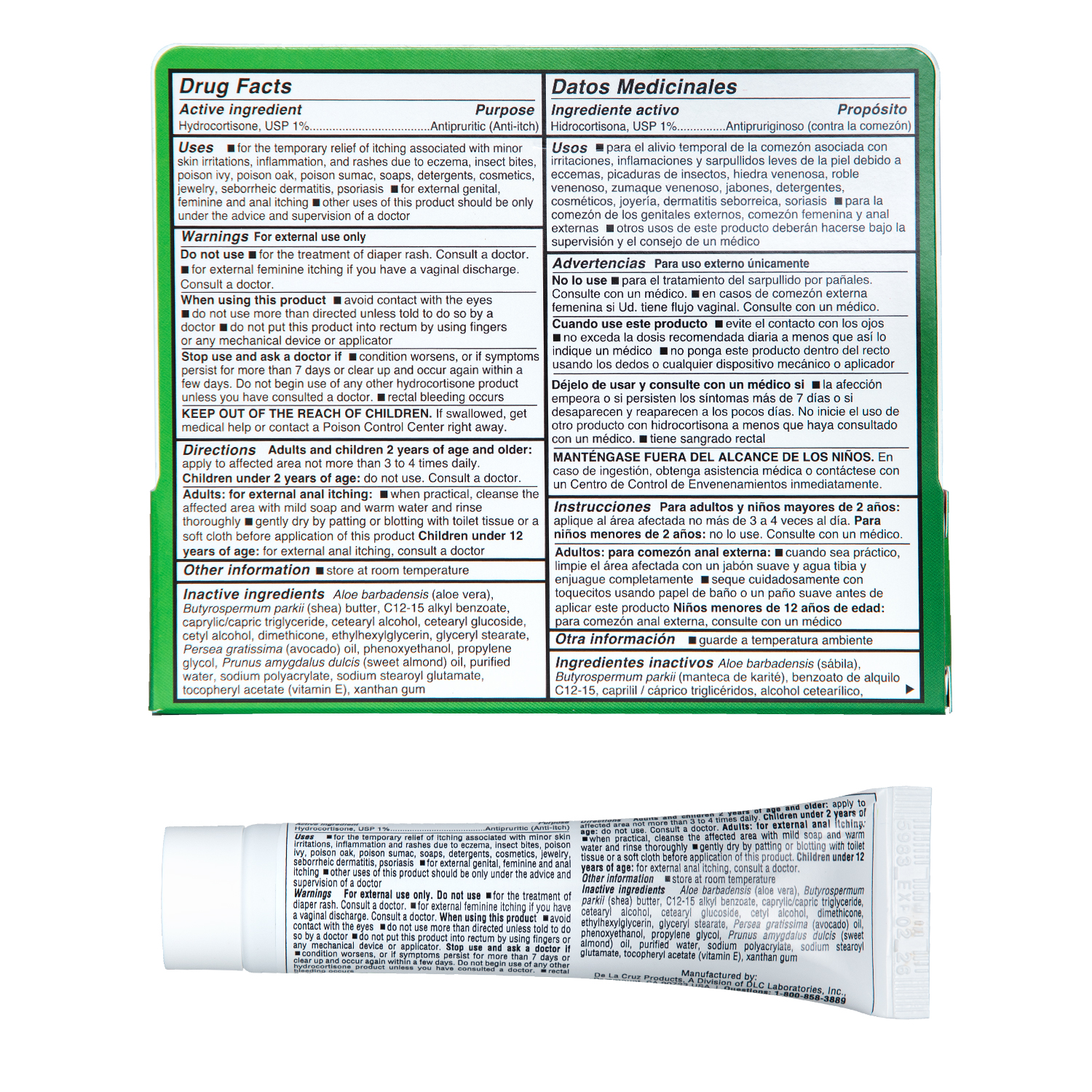 De La Cruz® 1% Hydrocortisone Anti-Itch Cream 1 OZ (28 g)