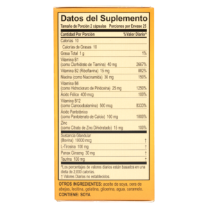 Super Macho® Dietary Supplement with High Potency B Vitamins, 50 Softgels