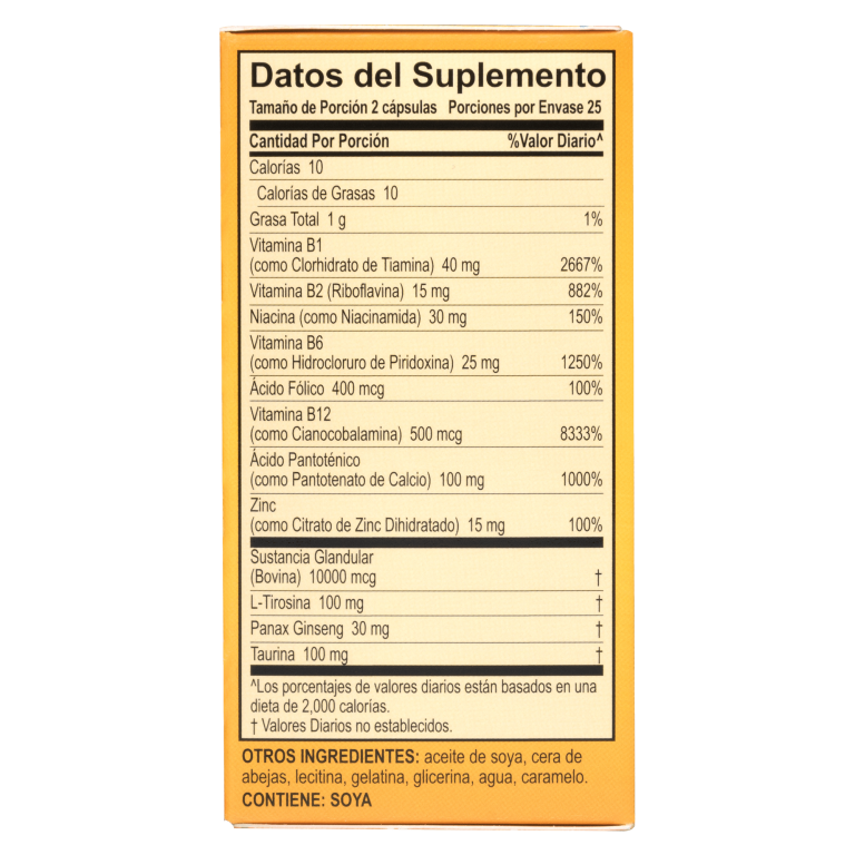 Super Macho® Dietary Supplement with High Potency B Vitamins, 50 Softgels