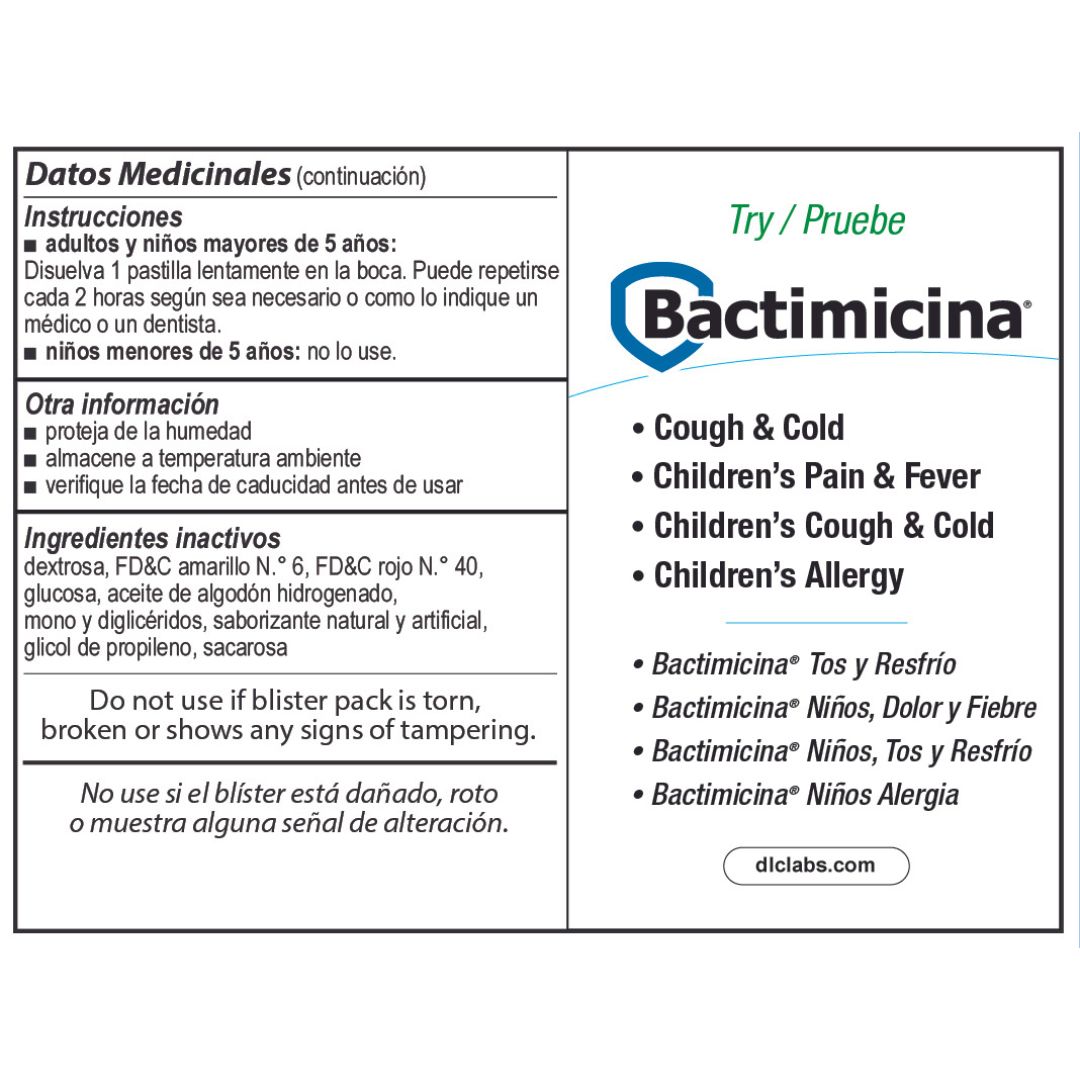 Bactimicina® Sore Throat Pain Relief Max Strength Lozenges 18’s