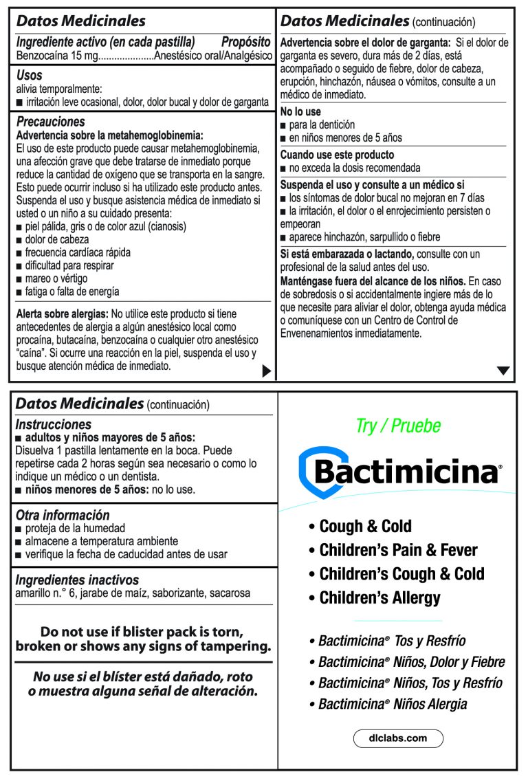 Bactimicina® Pastillas para las Anginas 18’s