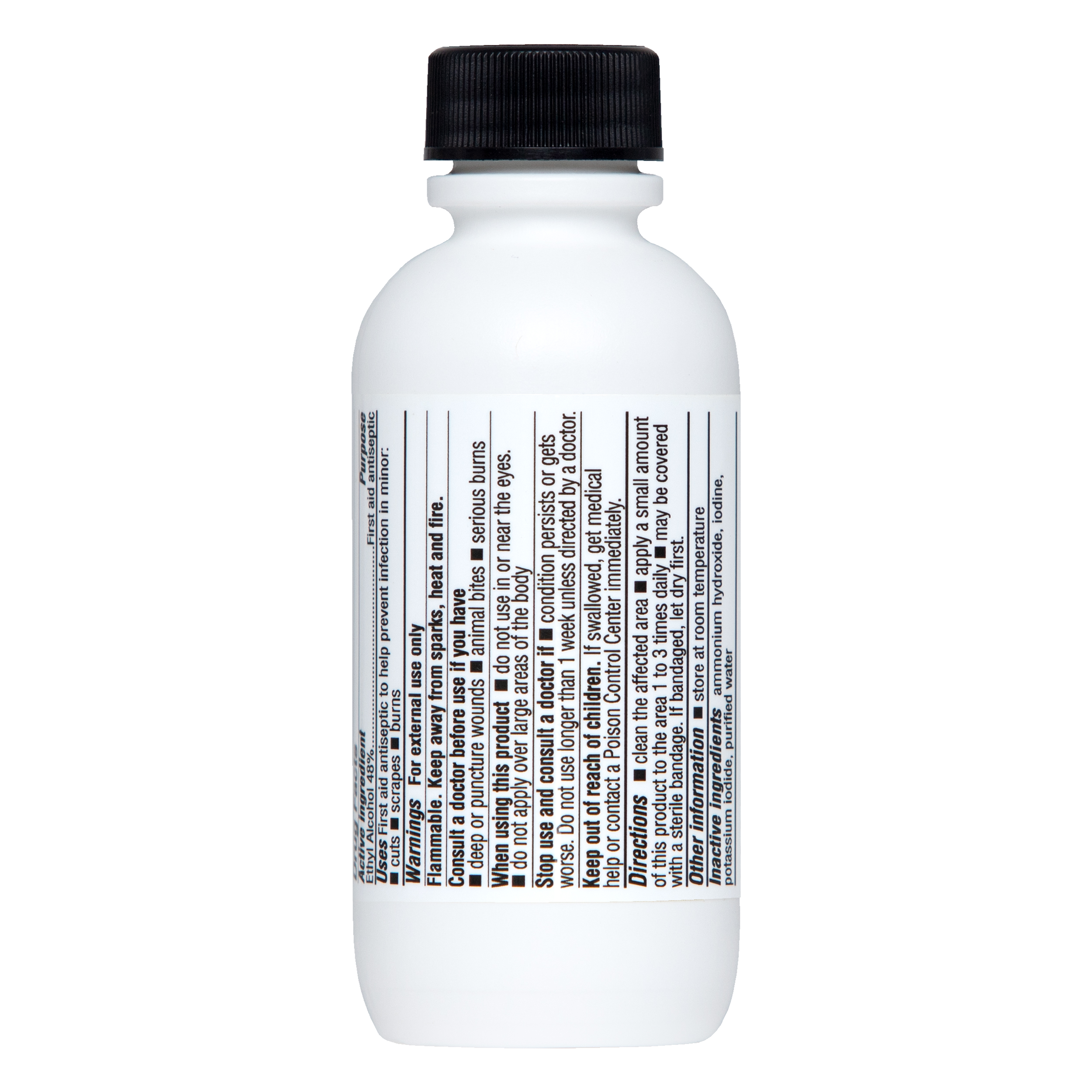 De La Cruz® Decolorized Iodine First Aid Antiseptic 2 FL. OZ. (60mL)