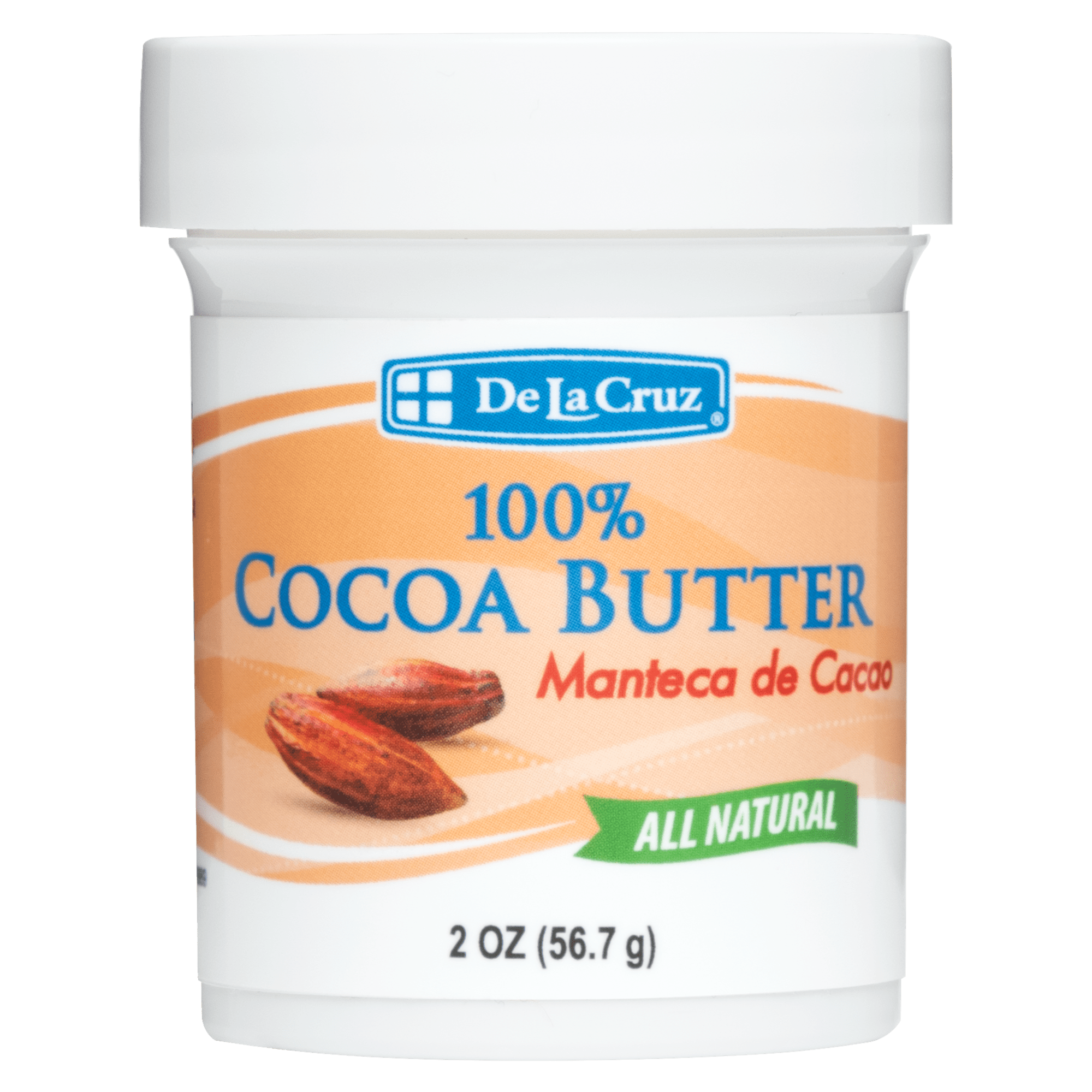 De La Cruz® 100% Pure and Natural Cocoa Butter 2 OZ. (56.7 g)