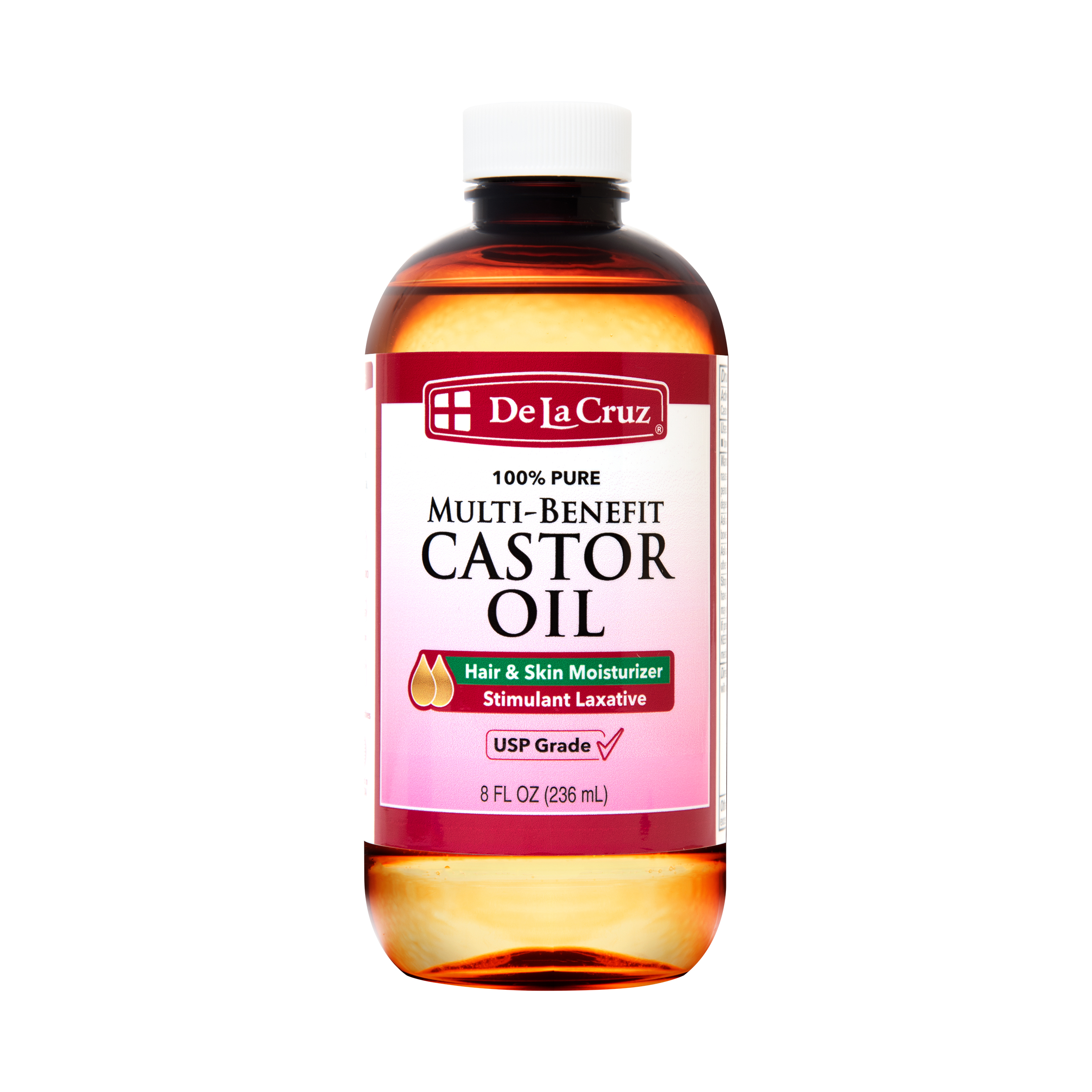 De La Cruz® 100% Pure Expeller-Pressed Castor Oil, USP Grade 8 FL. OZ ...