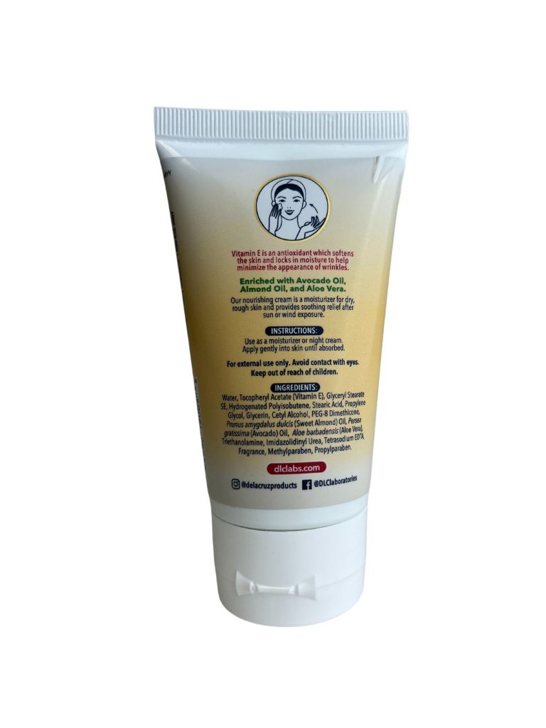 De La Cruz® Vitamin E Cream 2.6 OZ. (74 g)